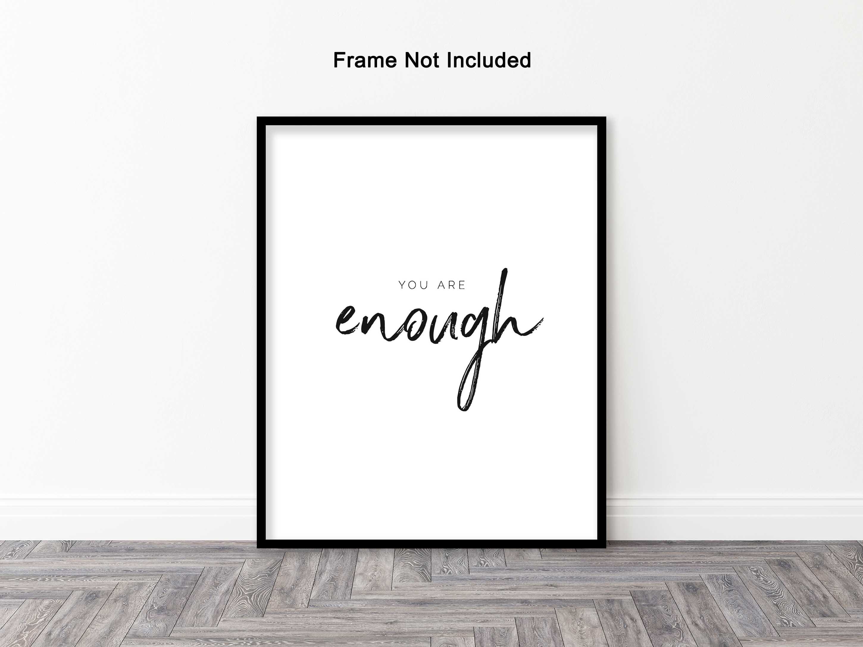 Vintage Motivational Poster Retro Inspirational Print You Are Enough ...