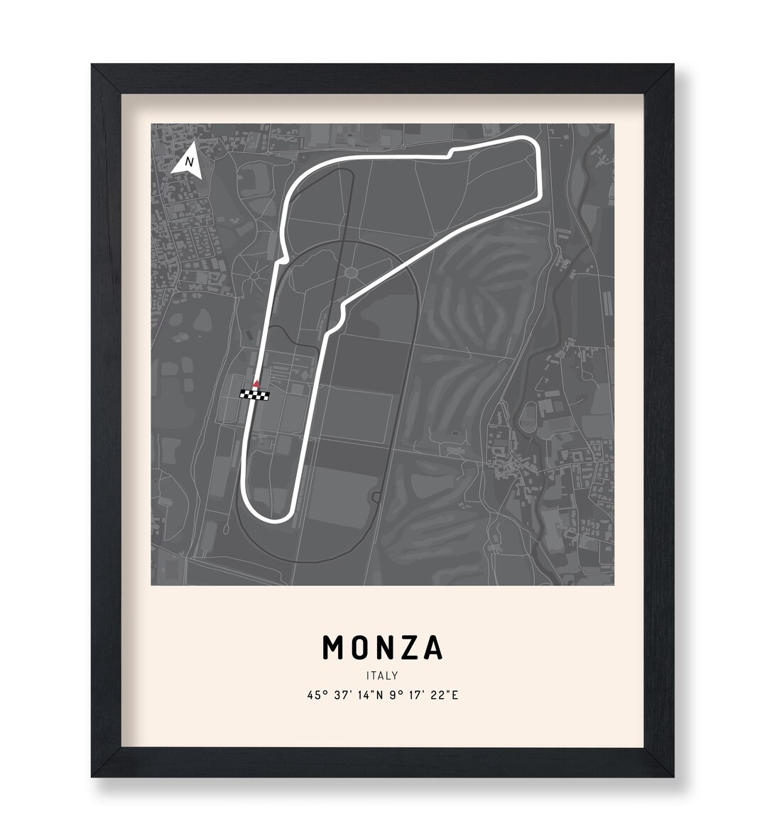 Monza Poster - Race Track Print - Italy Art - Monza Race Track Art ...