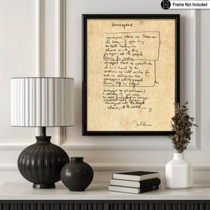 John Lennon Imagine Poster - Handwritten Music Art for Home or Music ...