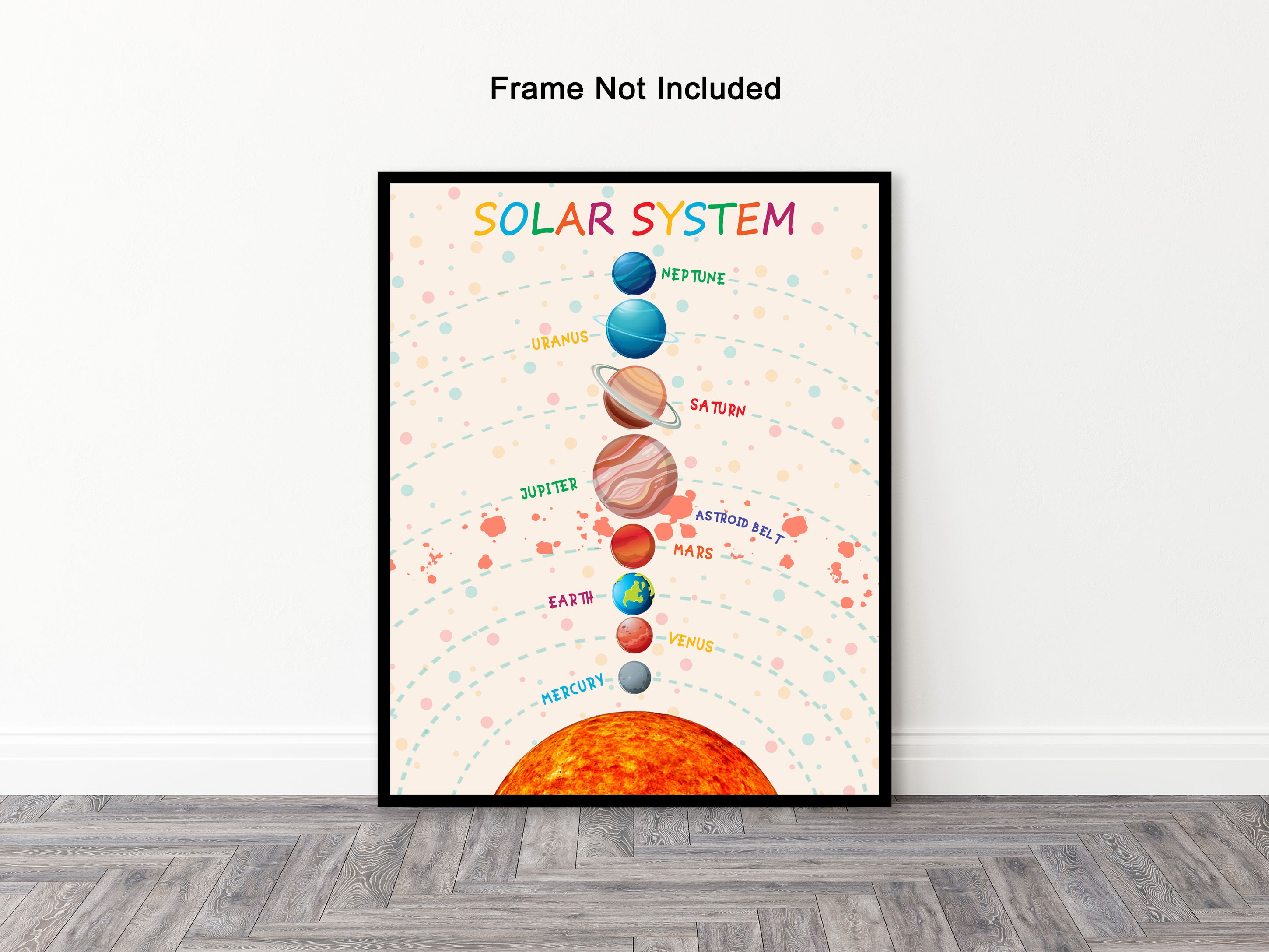 Solar System Poster Educational Print Learning Materials Art Gift for ...