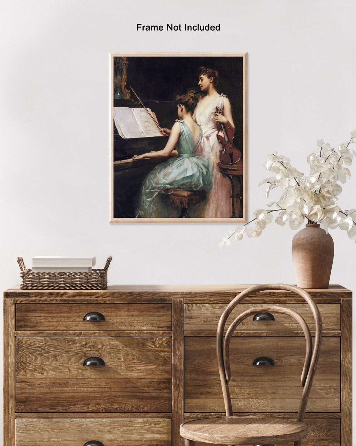 Vintage the Sonata Poster Pianist Print Violinist Art Gift for Men, Women & Musician Classic ...