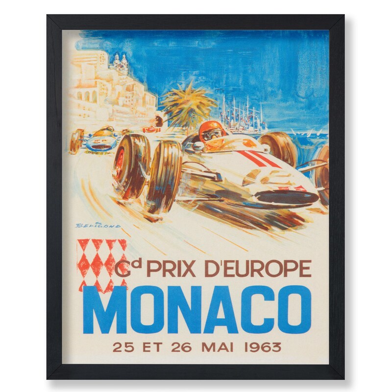 Monaco Race Poster - Etsy