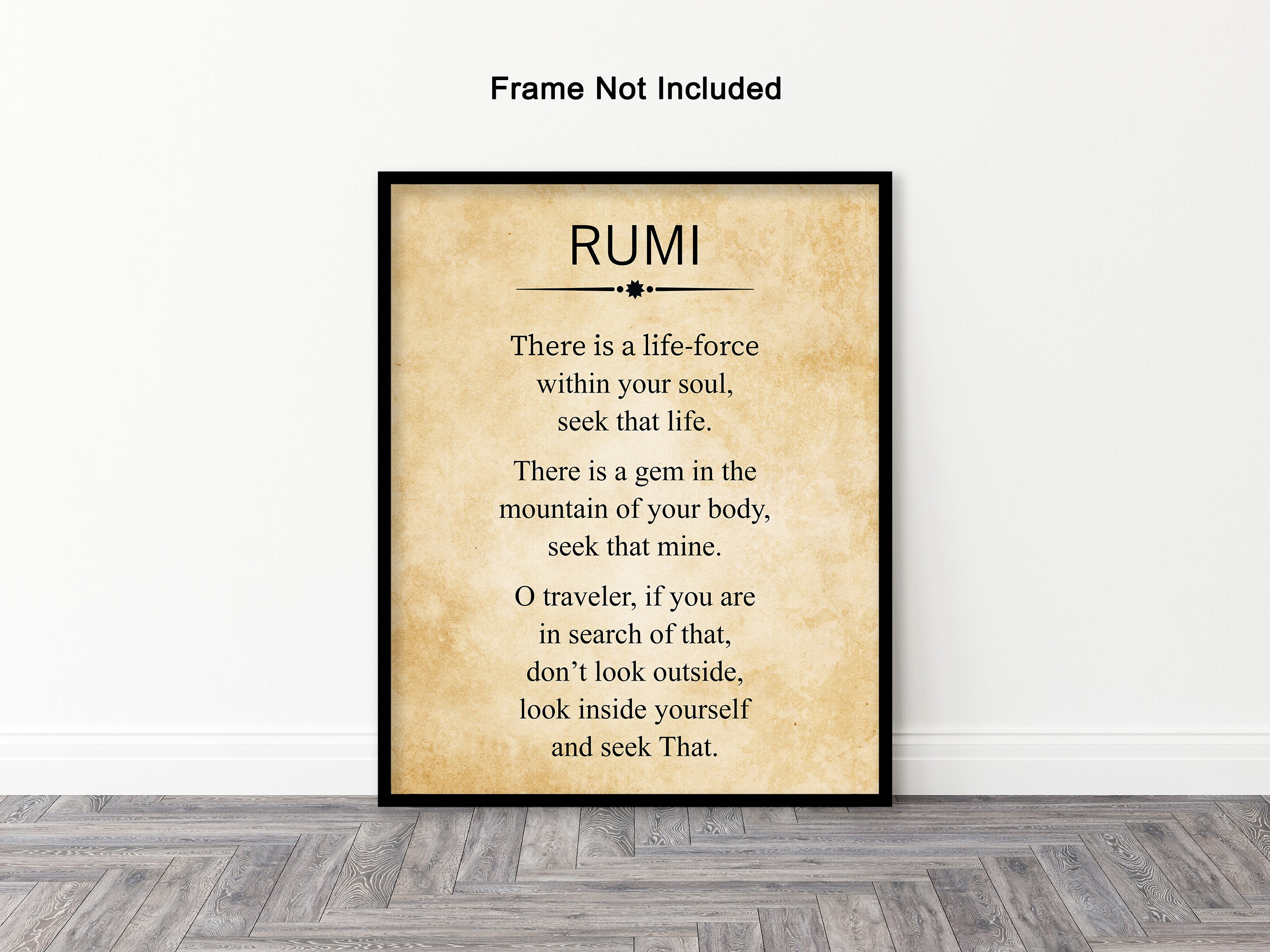 Rumi Poster Rumi Poem Print Motivational Quote Art Finding Your Passion ...