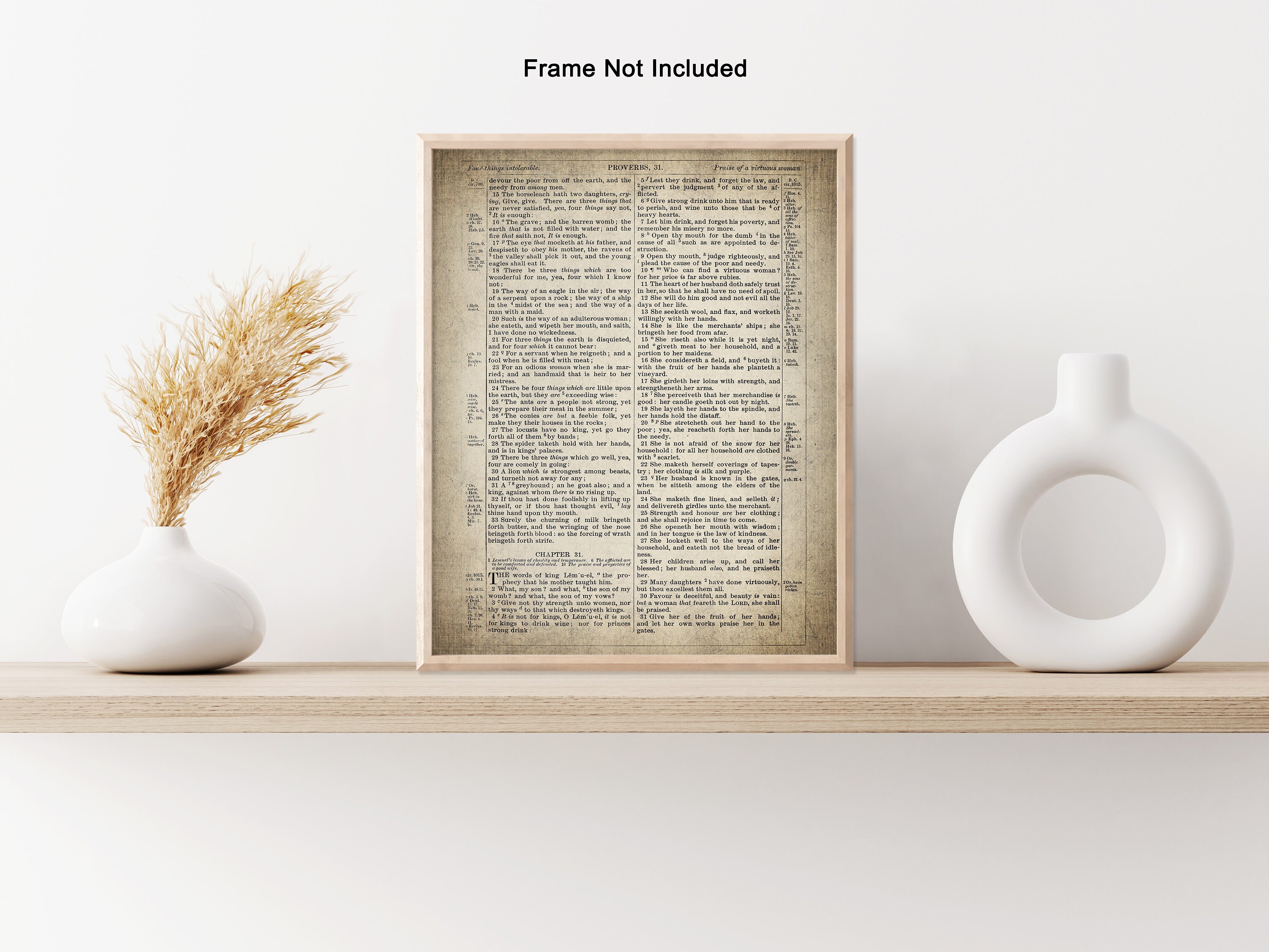 Proverbs 31 Poster Bible Scripture Page Print Bible Art Inspirational ...