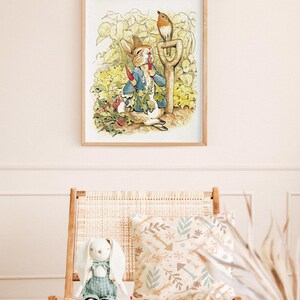 Vintage Peter Rabbit Poster - Retro Bunny Art Print - Gift for Animal ...