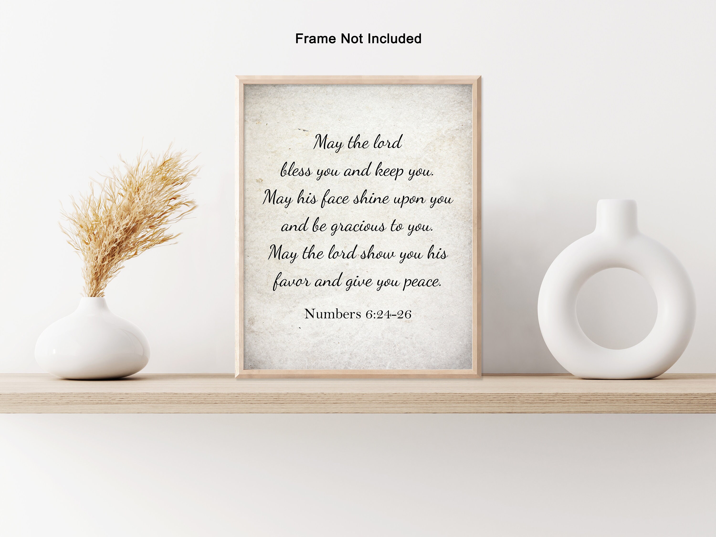 Numbers 624-26 Bible Verse Poster Lords Blessings Print Religious ...