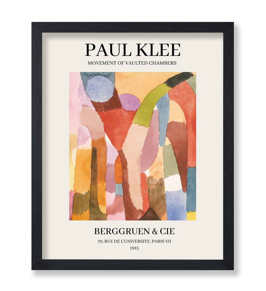 Vintage Paul Klee Cubism Poster - Retro Abstract Art for Wall Decor ...