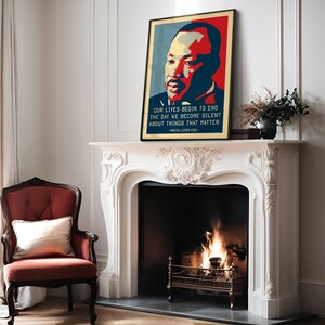 The Day We Become Silent Poster - Martin Luther King Print ...