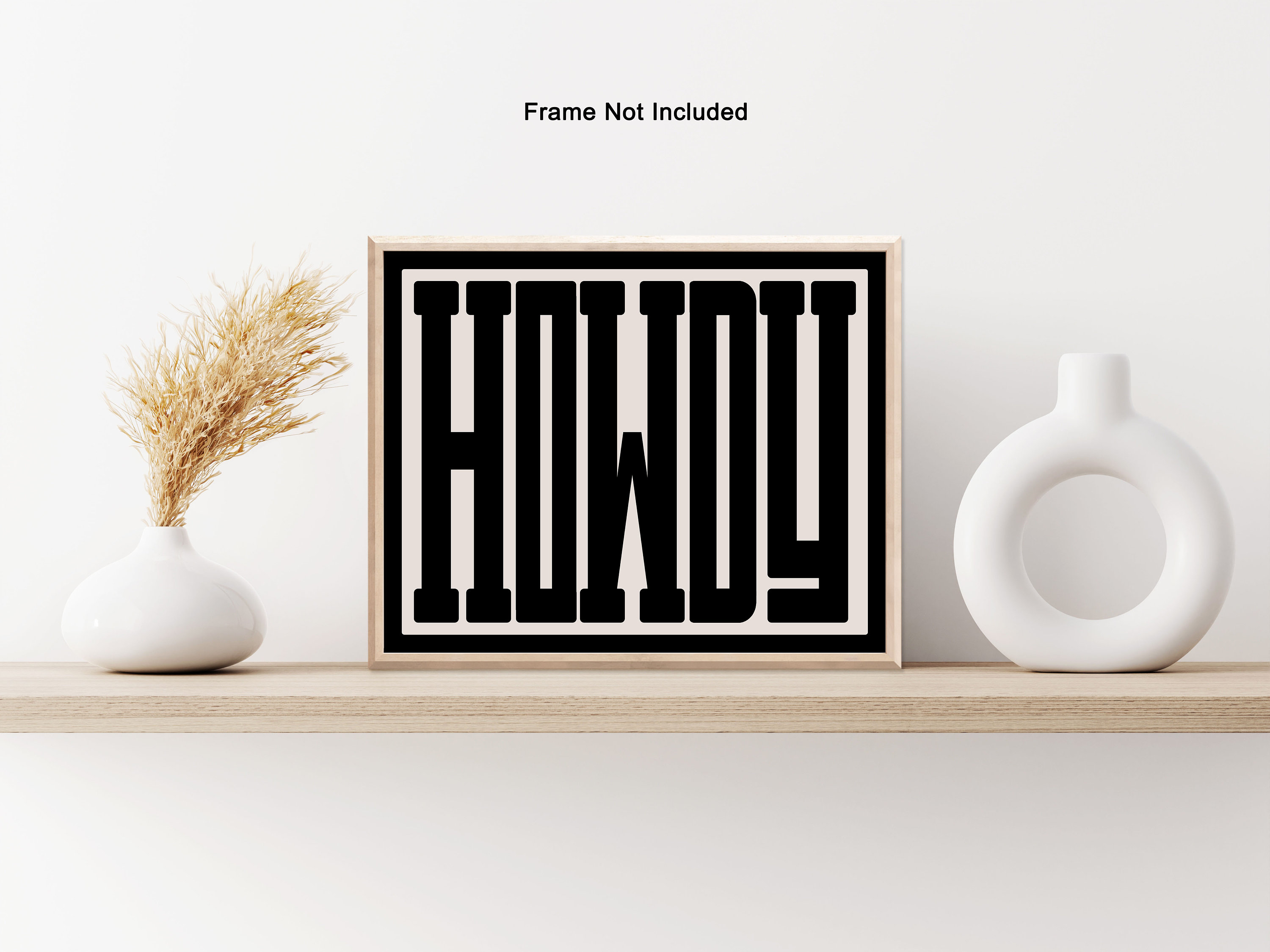 Howdy Poster Retro Typography Print Wild West Art Trendy Art Decor for ...