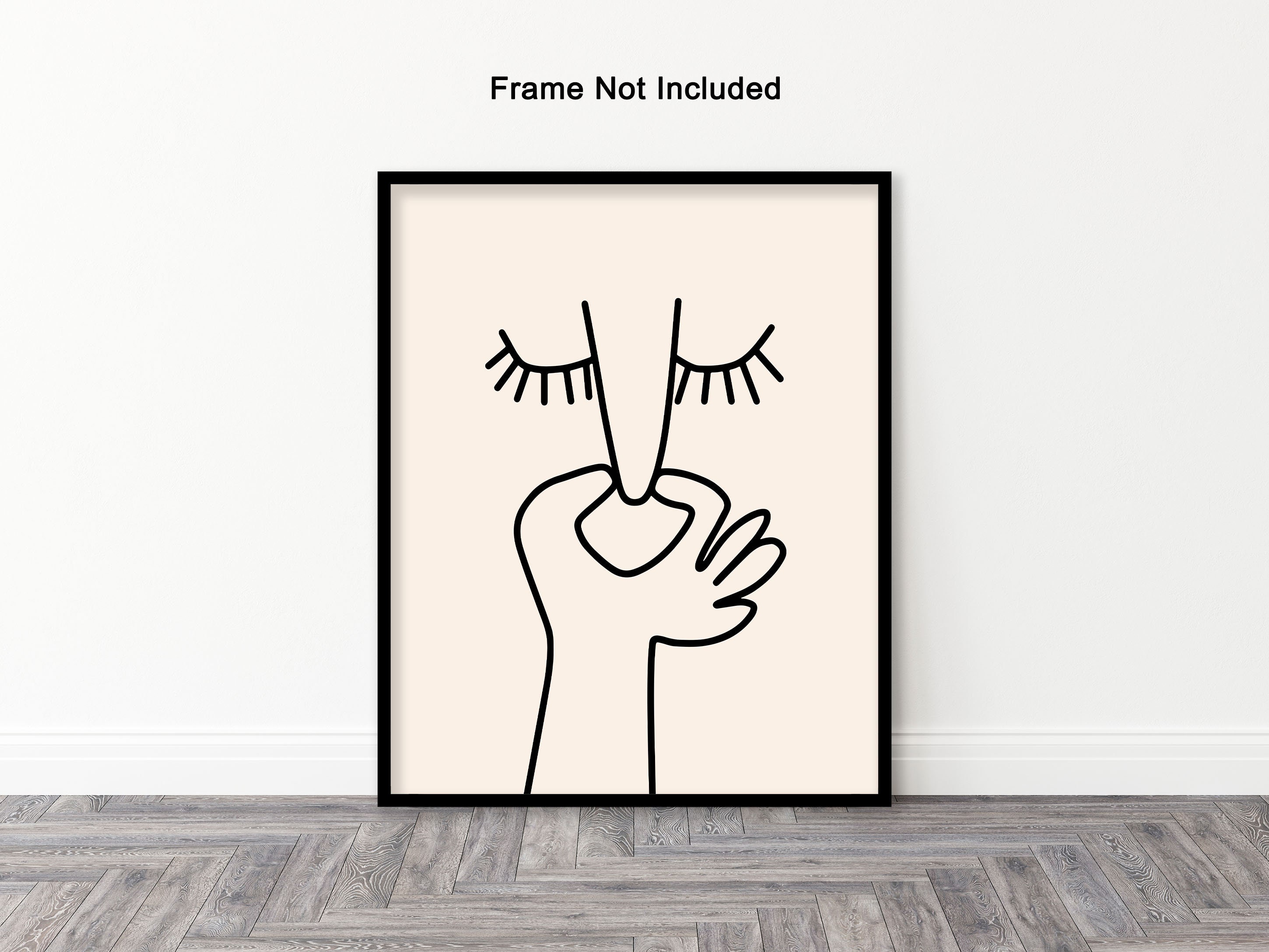 Hold Your Nose Anything Goes Poster Line Drawing Print Funny Bathroom Decor Humorous Guest Bath ...