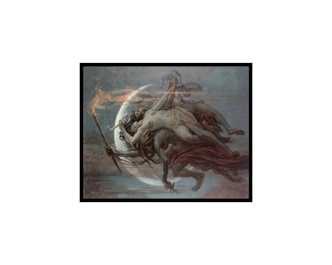 Vintage Hecate Poster Retro Hekate Painting Print Greek Mythology Art ...
