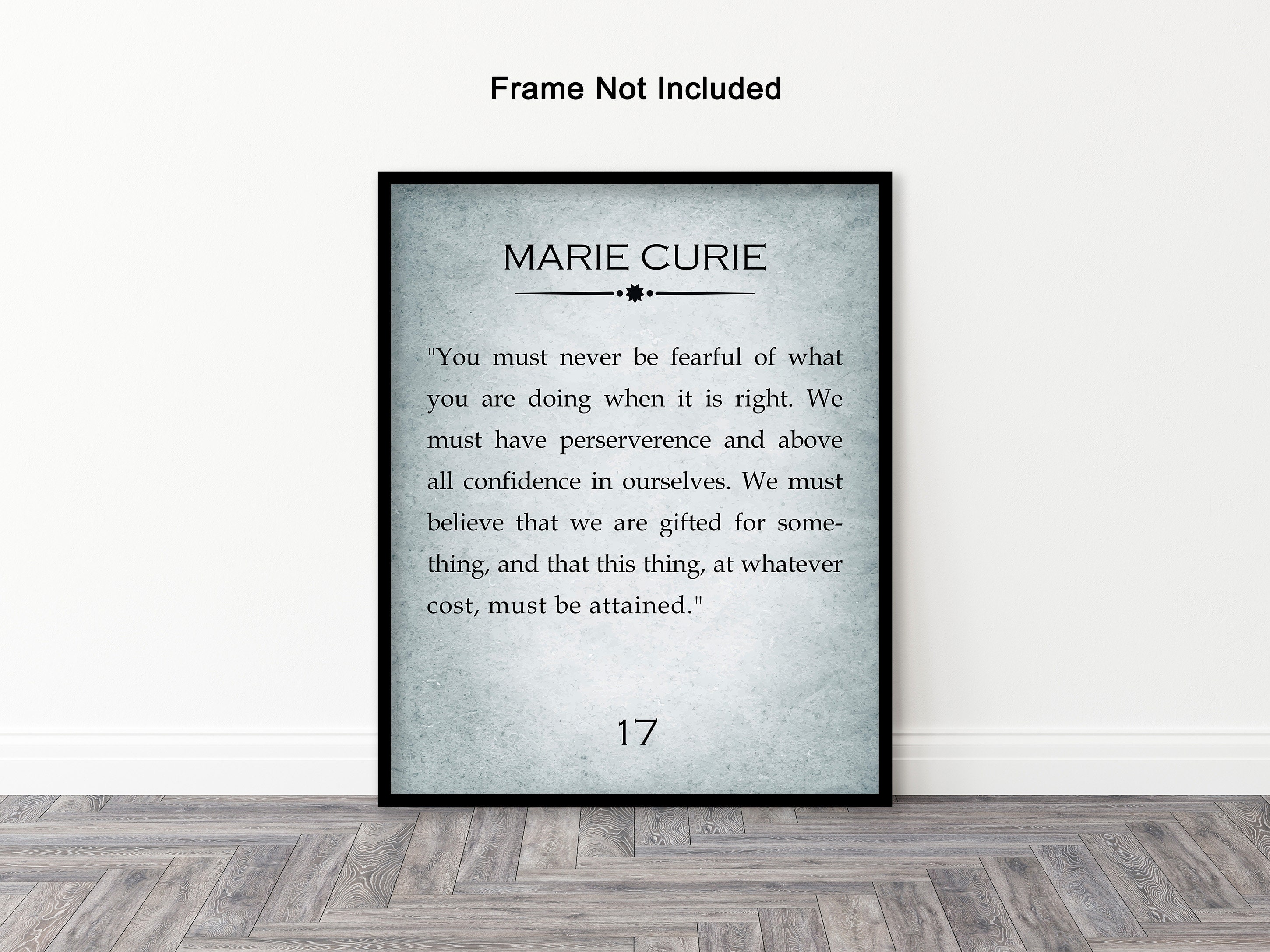 Marie Curie Poster Marie Curie Quote Print Motivational Quote Art Gift ...