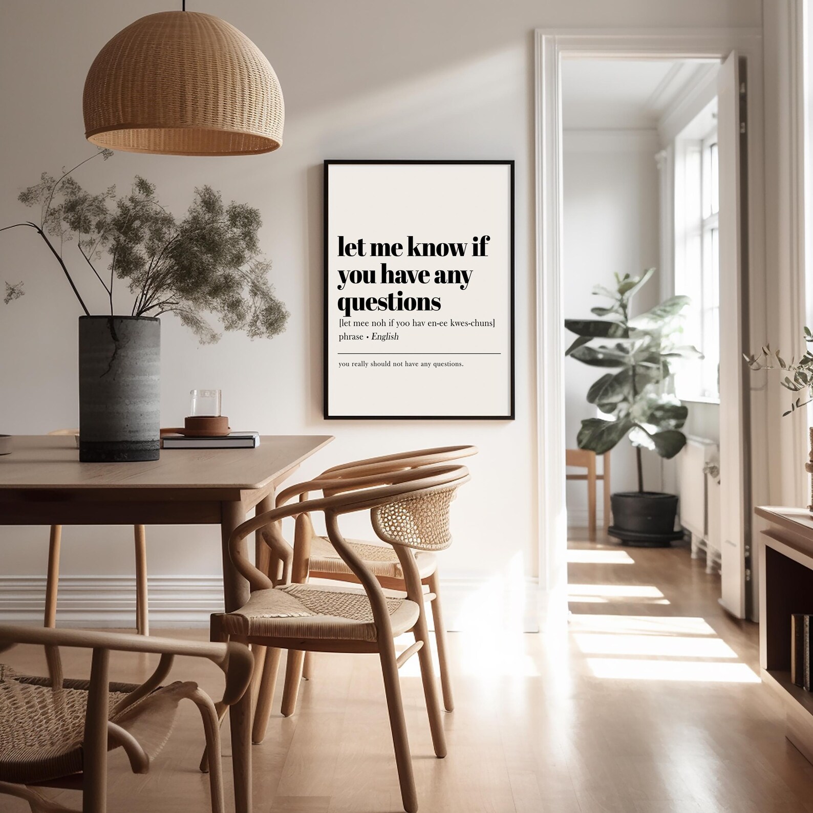 Let Me Know If You Have Any Questions Print - Funny Dictionary Art ...