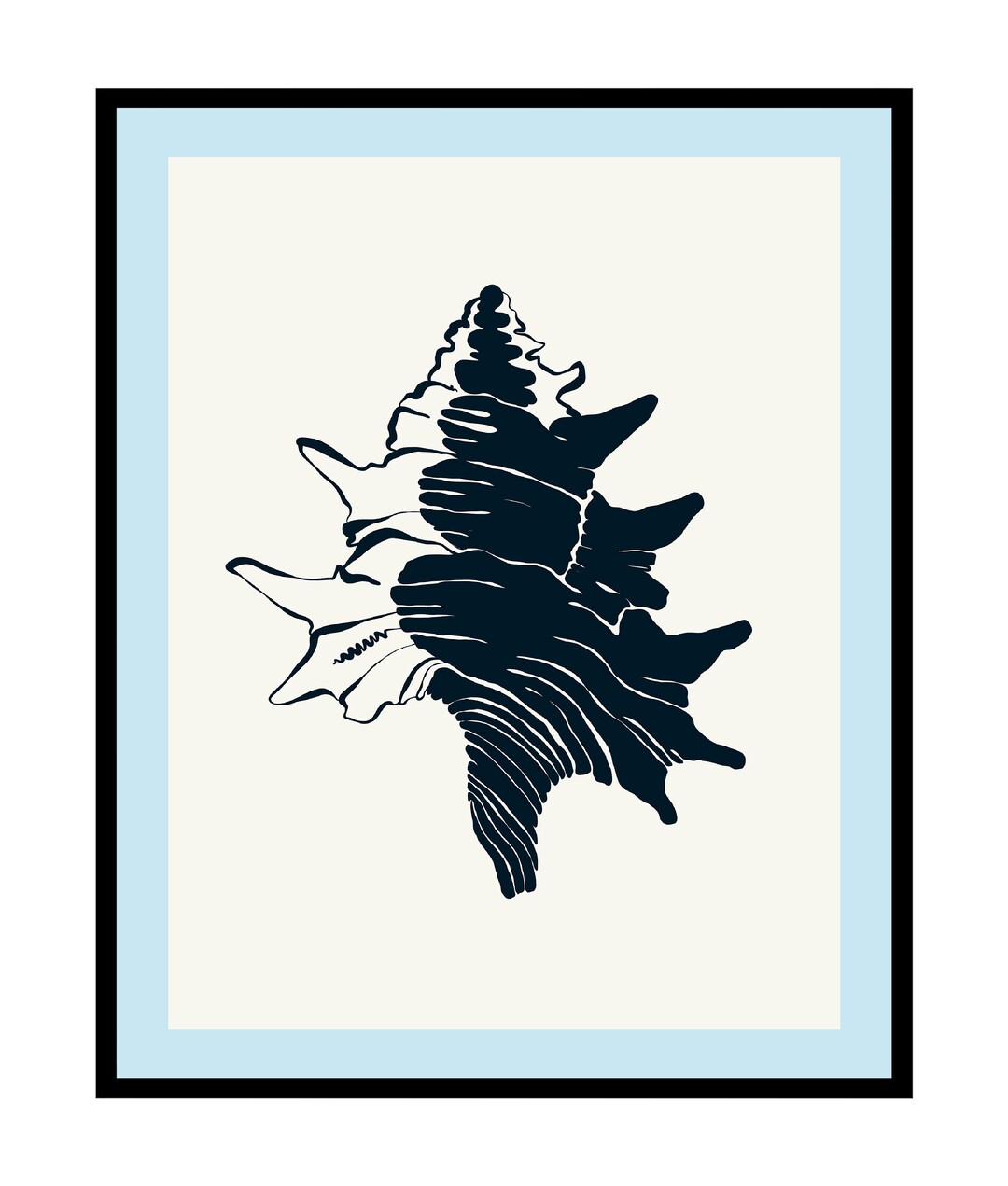 Muricidae Poster Retro Aquatic Print Gastropod Art Marine Life Art ...