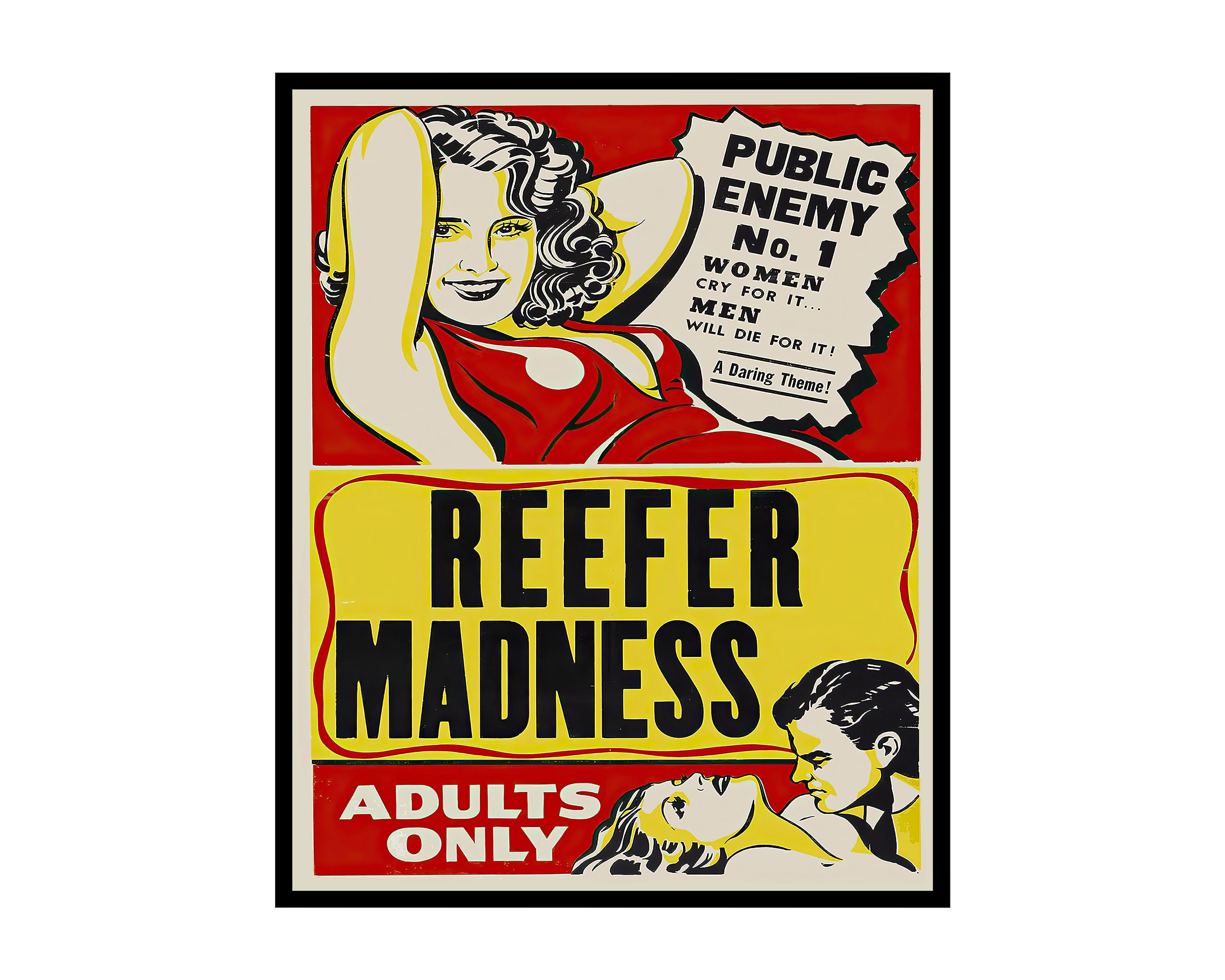 Vintage Reefer Madness Movie Poster Retro Reefer Madness Adults Only ...
