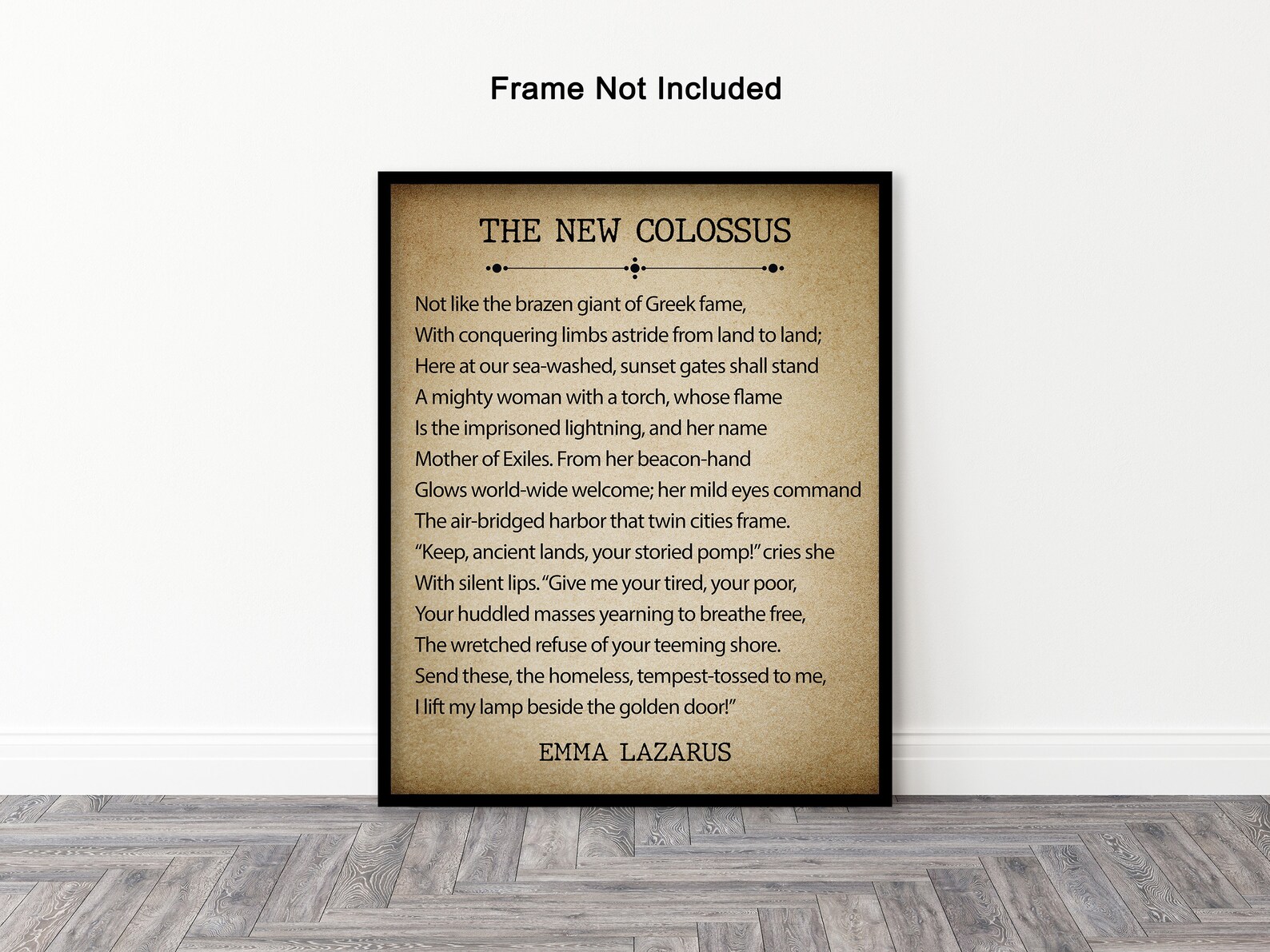 Emma Lazarus Poster the New Colossus Print Poetry Art Literary Quote ...