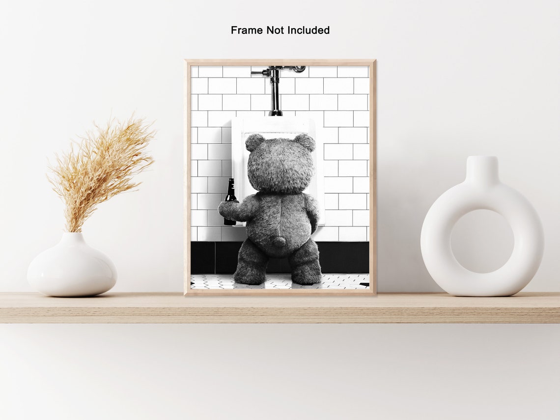 Ted Movie Poster Teddy Bear Print Black & White Wall Decoration for ...