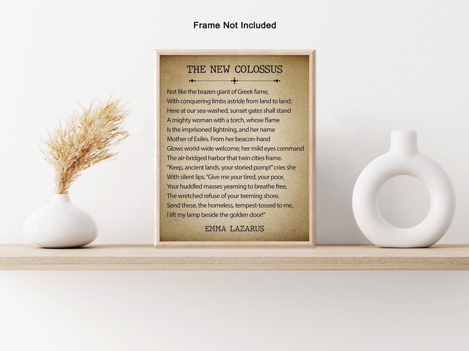 Emma Lazarus Poster the New Colossus Print Poetry Art Literary Quote ...