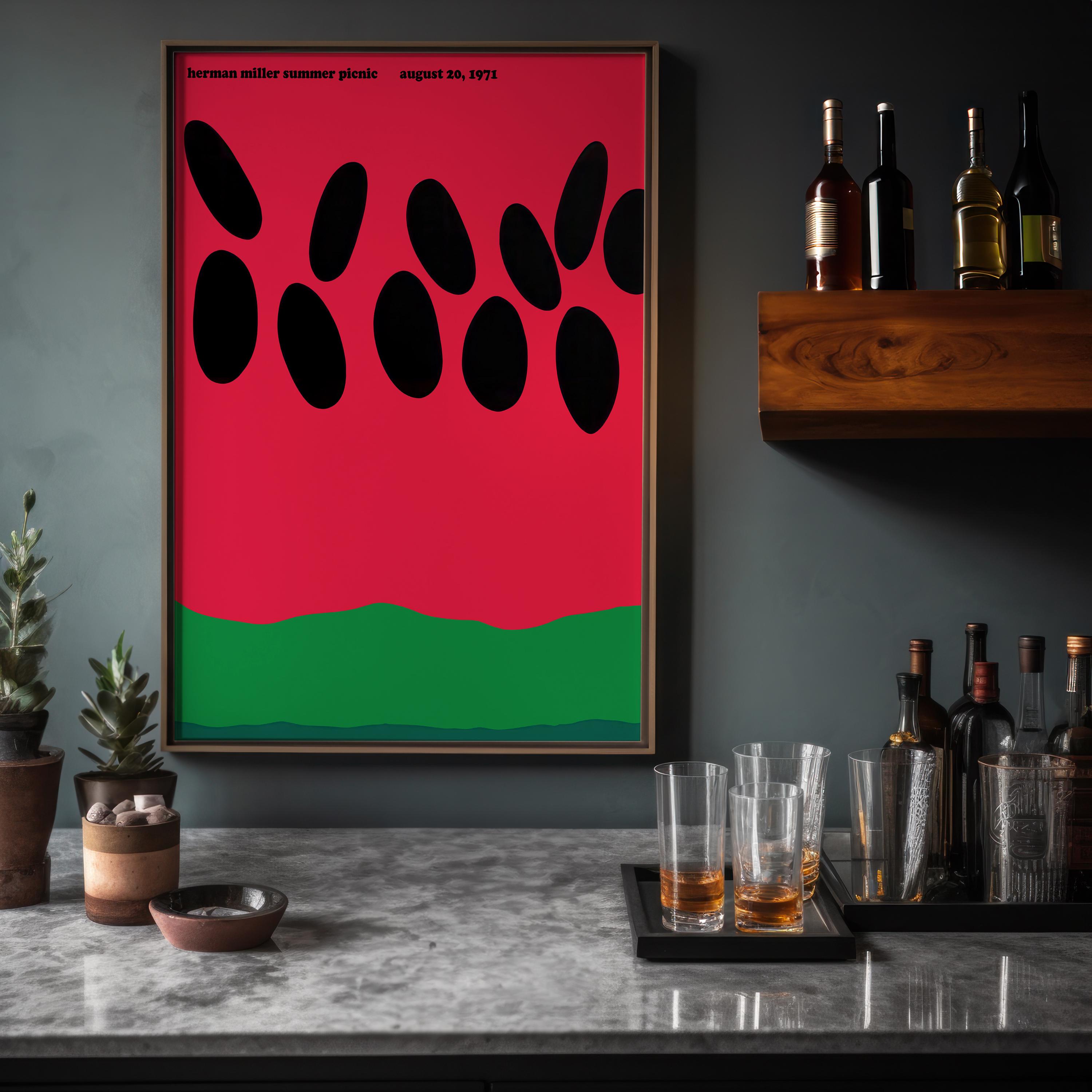 Summer Watermelon Poster - Fruit Art Print - Trendy Minimal Decor ...