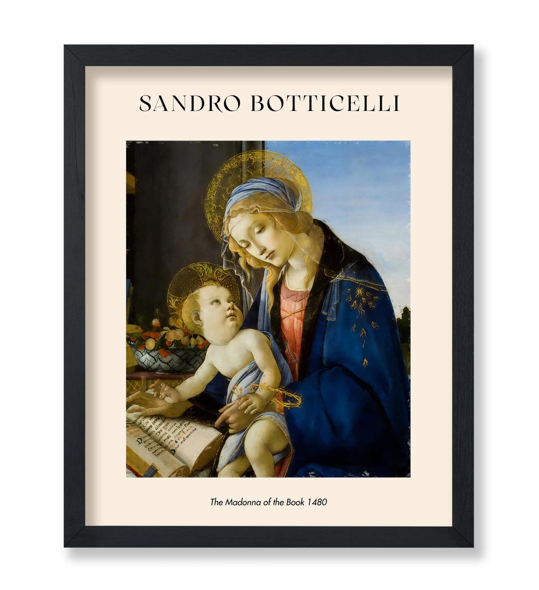 Sandro Botticelli Poster - Madonna of the Book Print - Mary and the ...