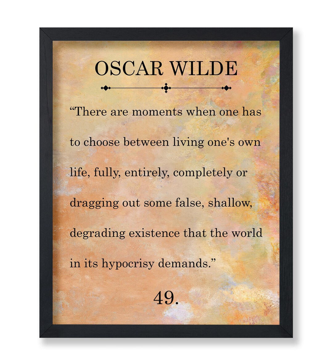 Oscar Wilde Poster - Motivational Quote Art - Inspiring Gift for ...