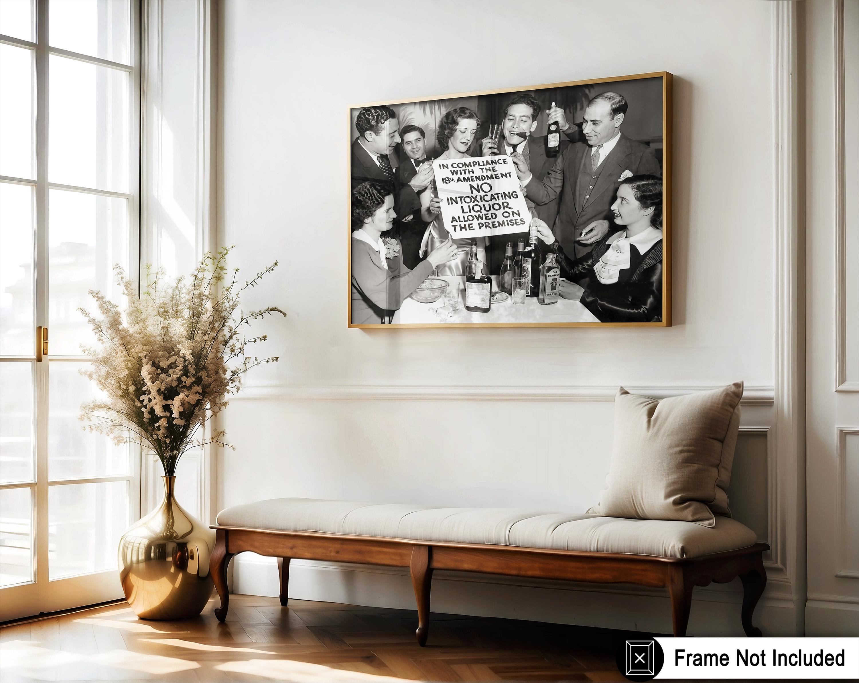 Vintage Prohibition Poster - Bar or Restaurant Decor - Perfect Gift for ...