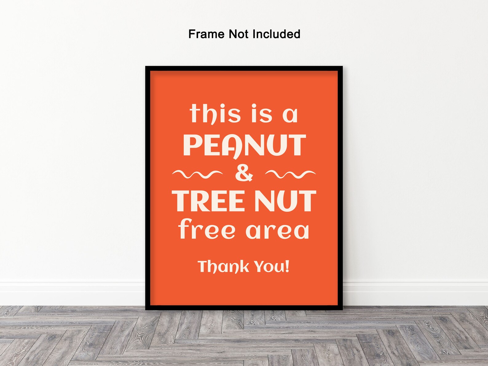 Peanut and Tree Nut Free Area Poster Food Allergy Awareness Print ...