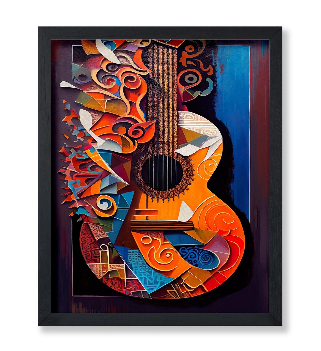 Acoustic Guitar Poster - Unframed Music Art - Perfect for Music Lovers ...