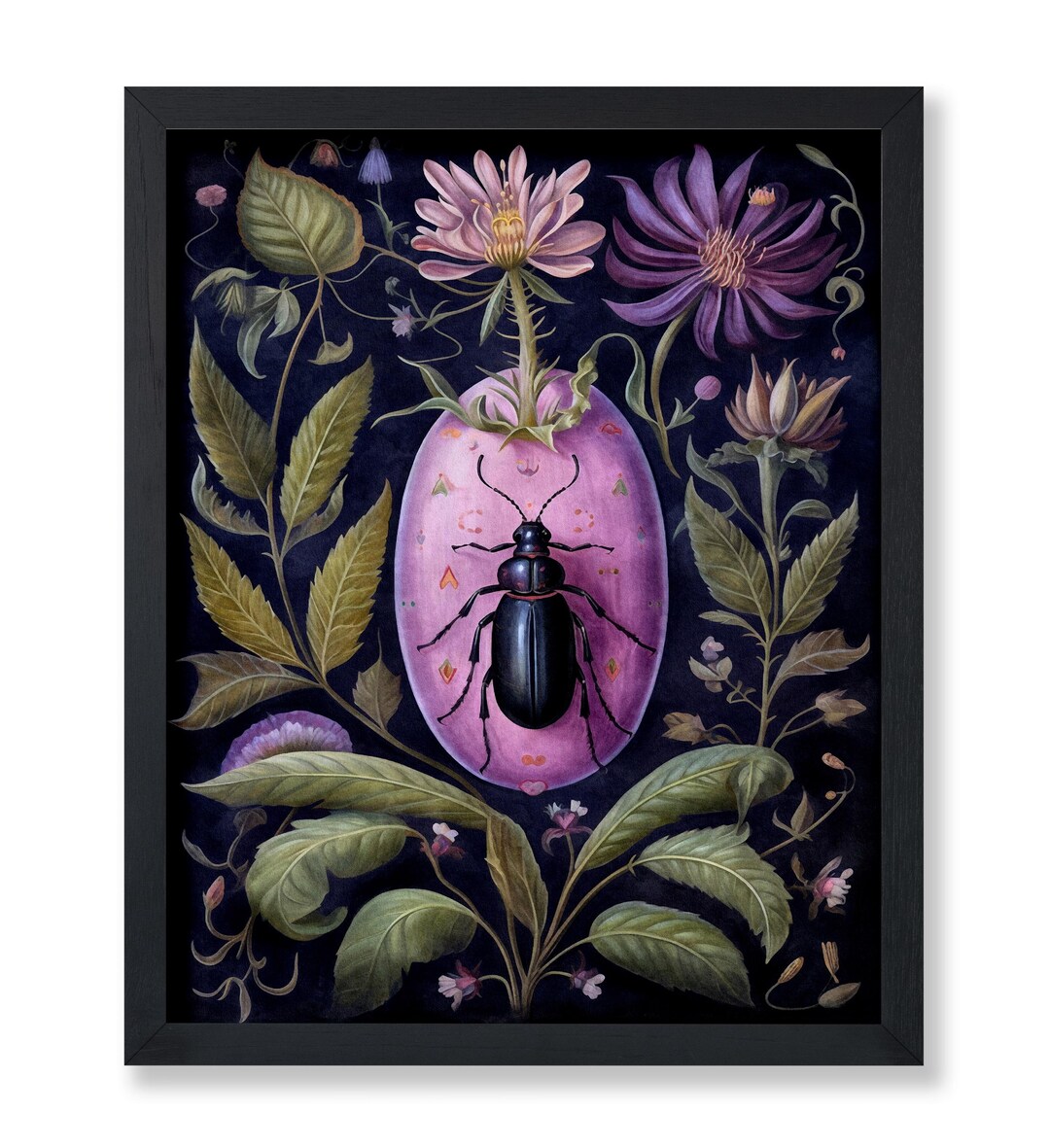 Black Beetle Poster - Insect Print - Modern Art - Trendy Art - Gift for ...