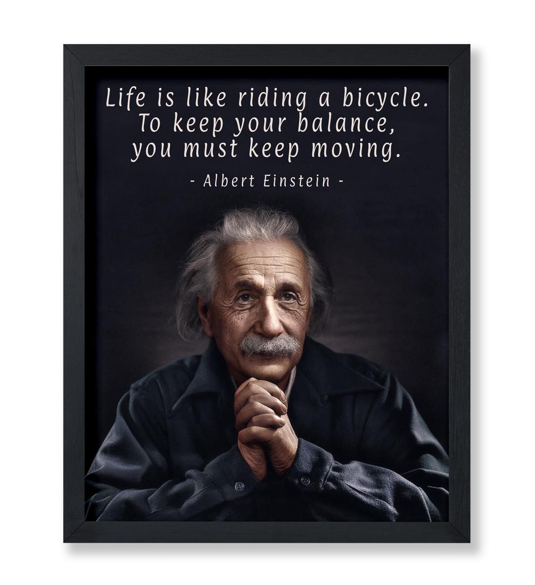 Life is Like Riding A Bicycle Poster - Albert Einstein Print ...