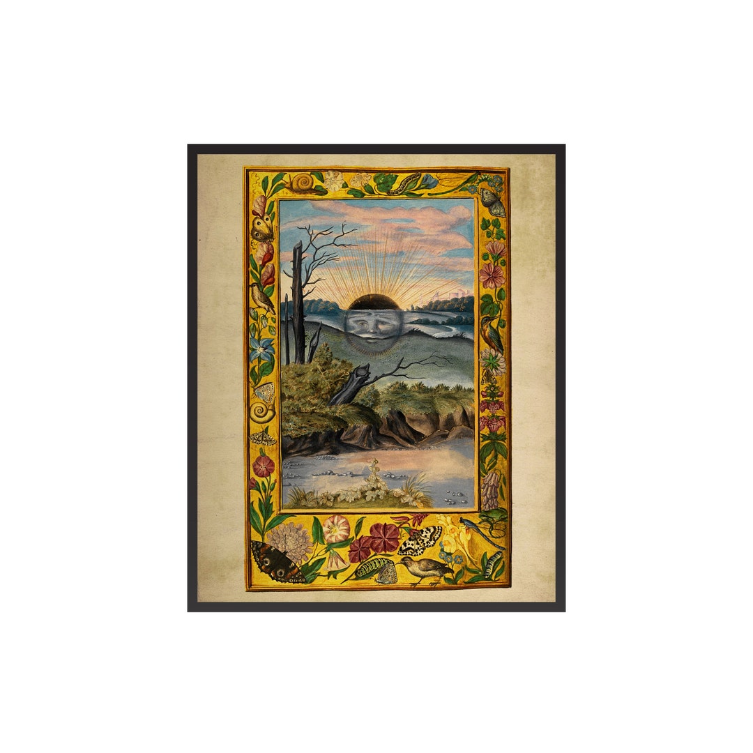 Retro Art Print Vintage Splendor Sun Poster Surreal Home Decor Gift for ...