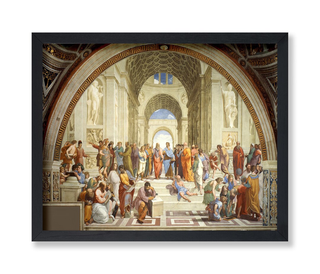 Vintage Renaissance Raphael Poster - the School of Athens Print ...