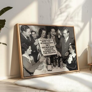 Vintage Prohibition Poster - Bar or Restaurant Decor - Perfect Gift for ...