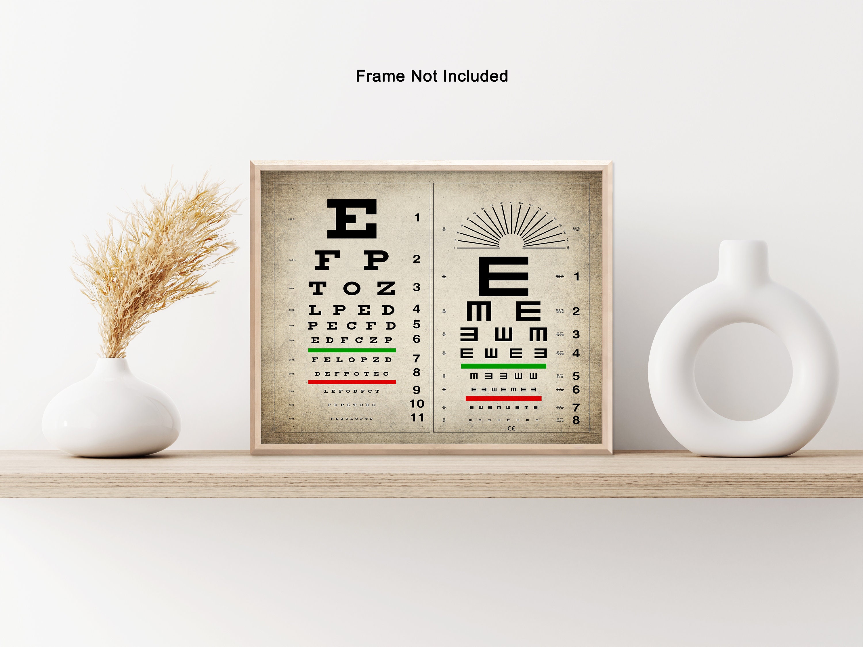 Vintage Eye Chart Poster Retro Medical Wall Art Doctor Gift UNFRAMED - Etsy