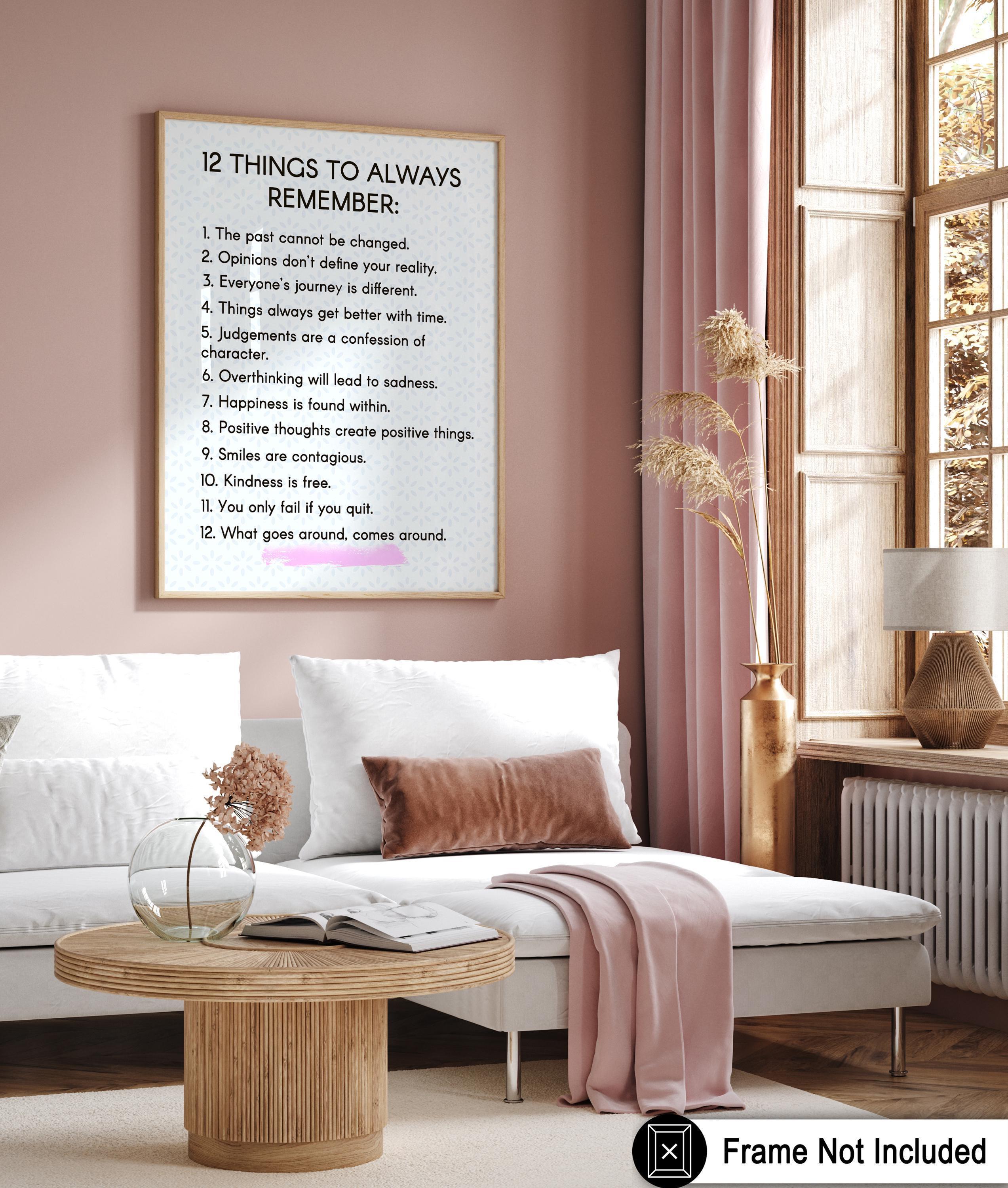 Remember Motivation Poster - Positive Quote Art - Gift for Men Women ...