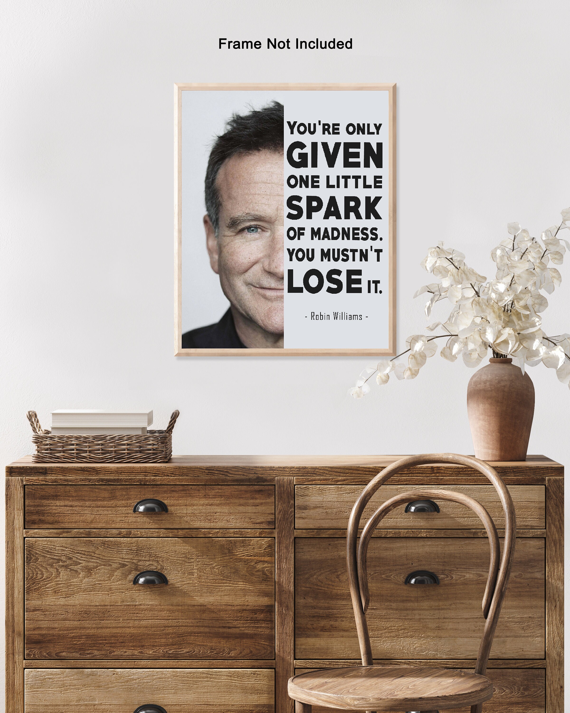 One Little Spark of Madness Poster Robin Williams Print Motivational ...