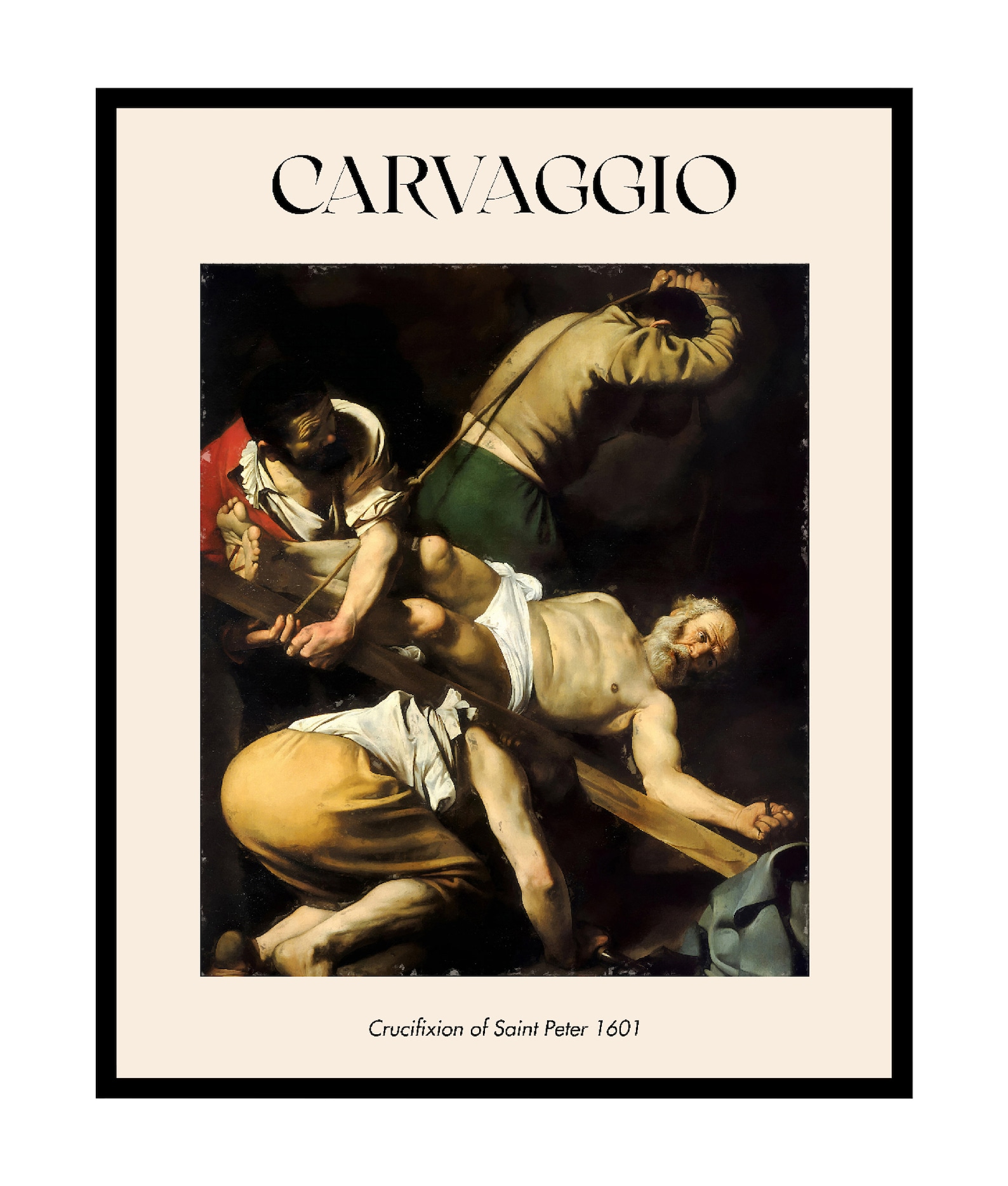 Caravaggio Poster Crucifixion of St. Peter Print Italian Art Mythology ...