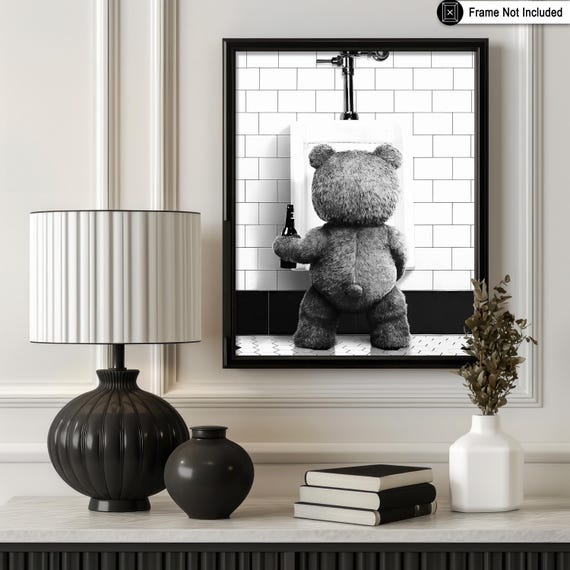 Ted 2 Filmplakat Ted Filmposter Teddybeerprint Zwart Witte