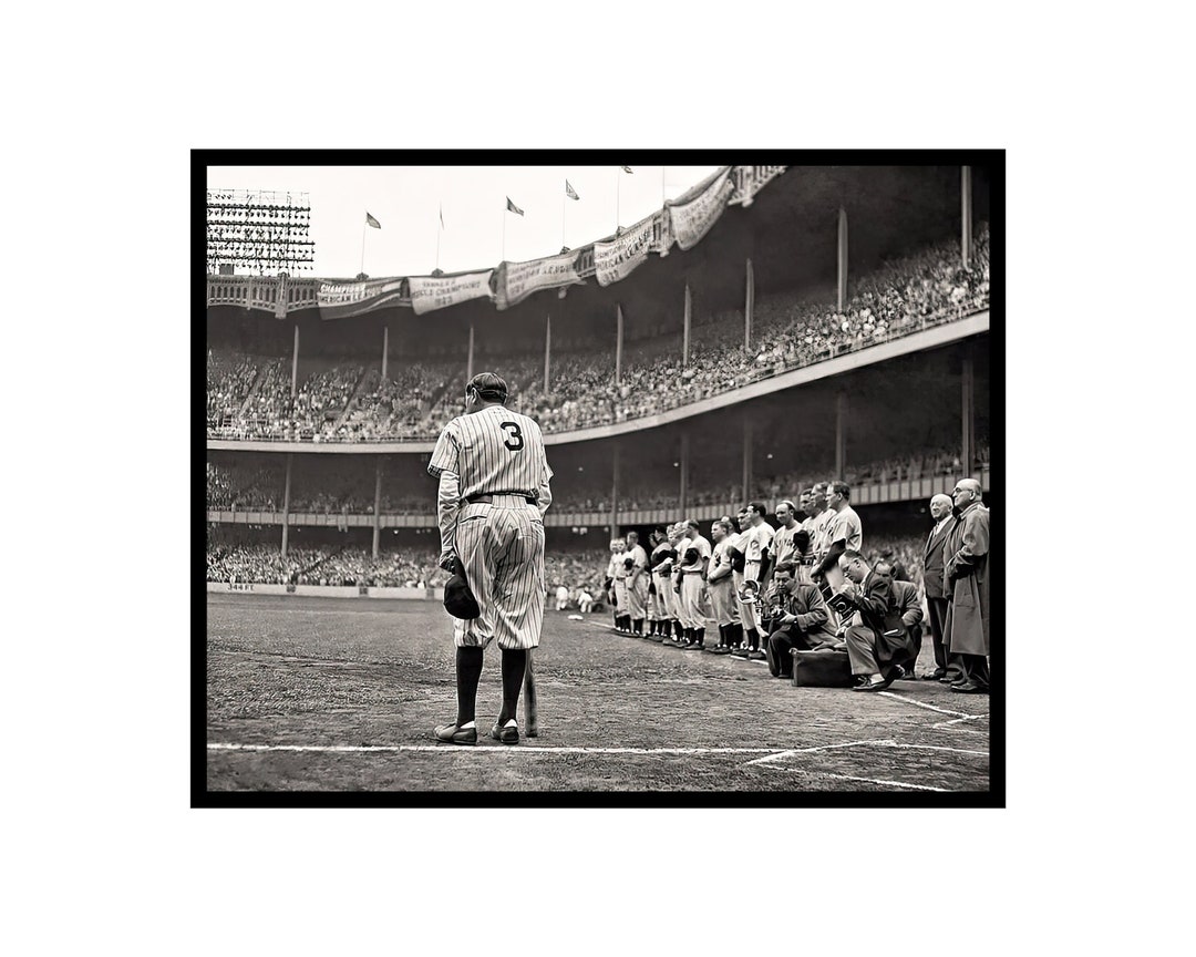 Vintage Babe Ruth Retires Poster Baseball Art Print Gift - Etsy