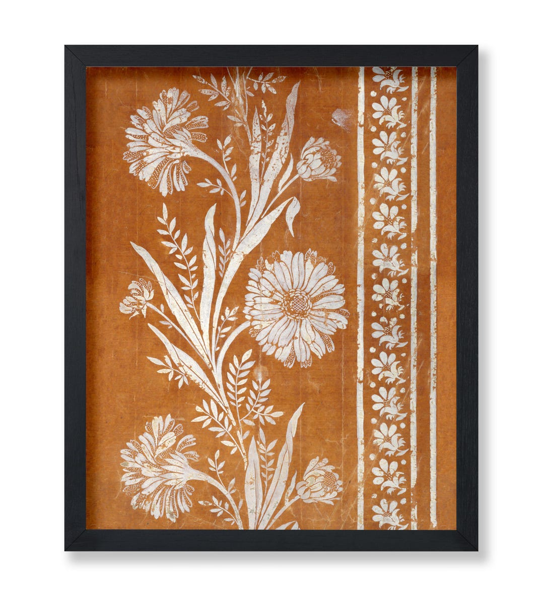 Vintage Embroidery Design Poster - Retro Flower Print - Textile Pattern ...