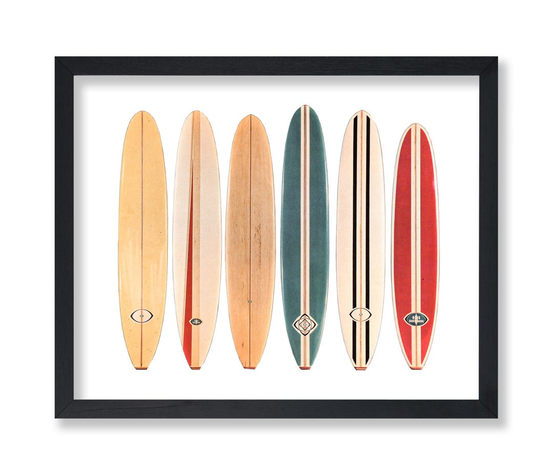 Surfboards Poster - Longboards Print - Surfing Art - Perfect Home Decor ...