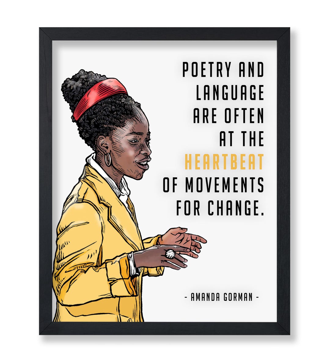 Poetry and Language Poster - Amanda Gorman Print - Motivational Art ...