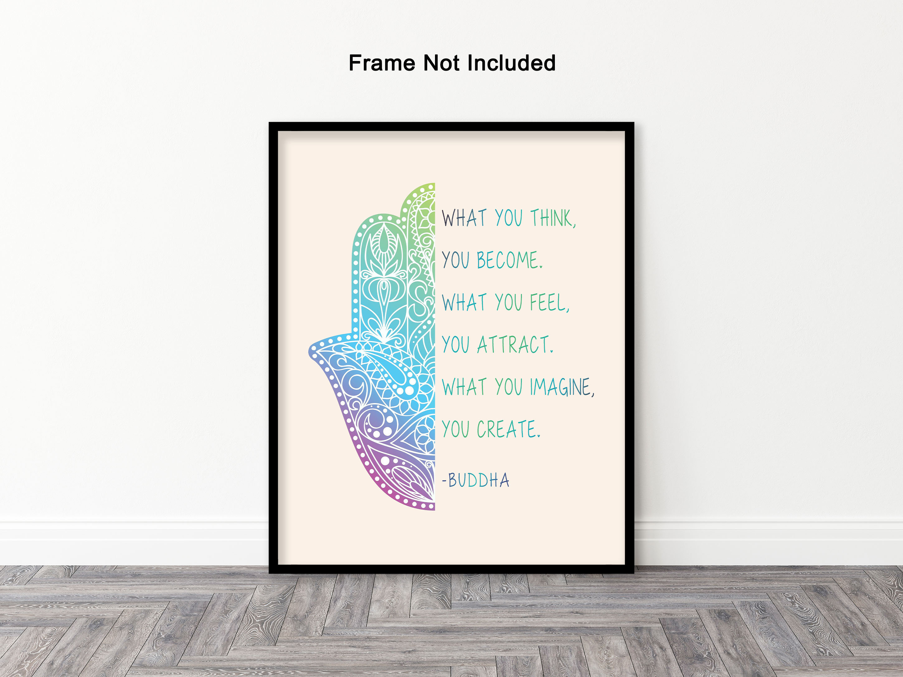 You Become What You Think Poster Buddha Print Motivational Art ...