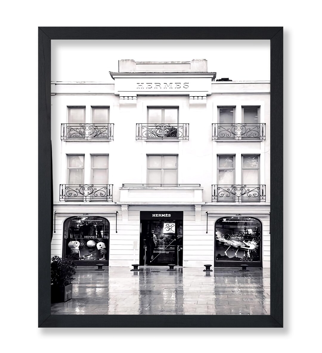 Hermes Poster - Saint Tropez Storefront Print - High Fashion Art ...