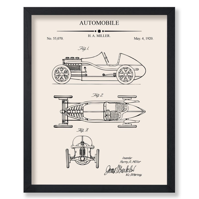 Framed Automobile Poster - Etsy