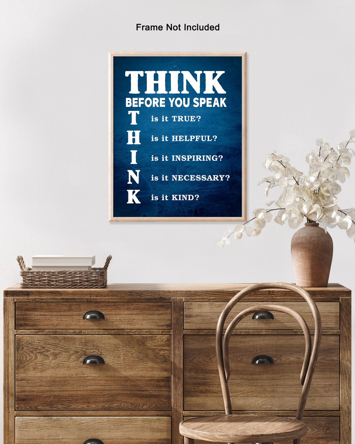 Think Poster Think Before You Speak Print Educational Art Teaching Art ...