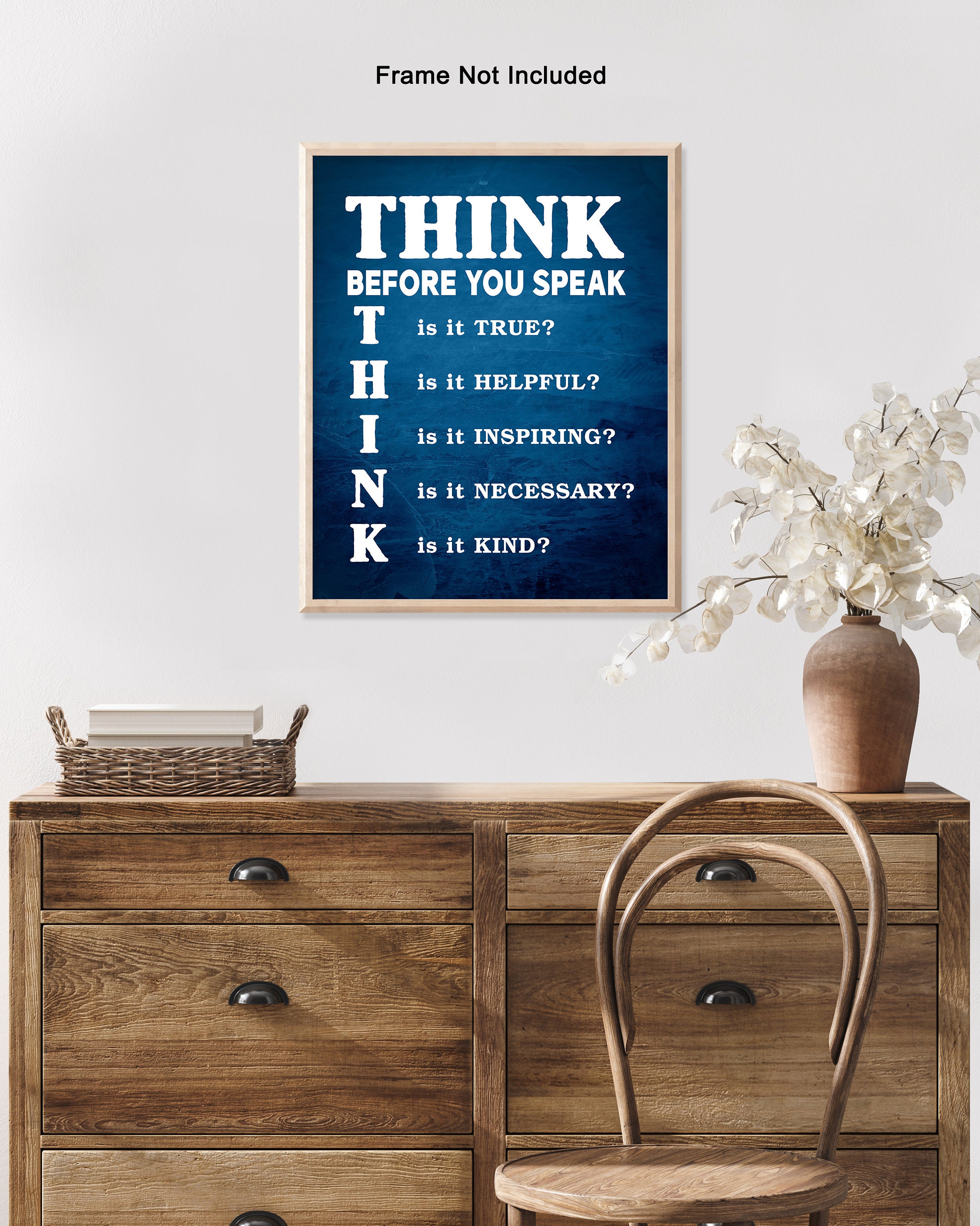 Think Poster Think Before You Speak Print Educational Art Teaching Art ...