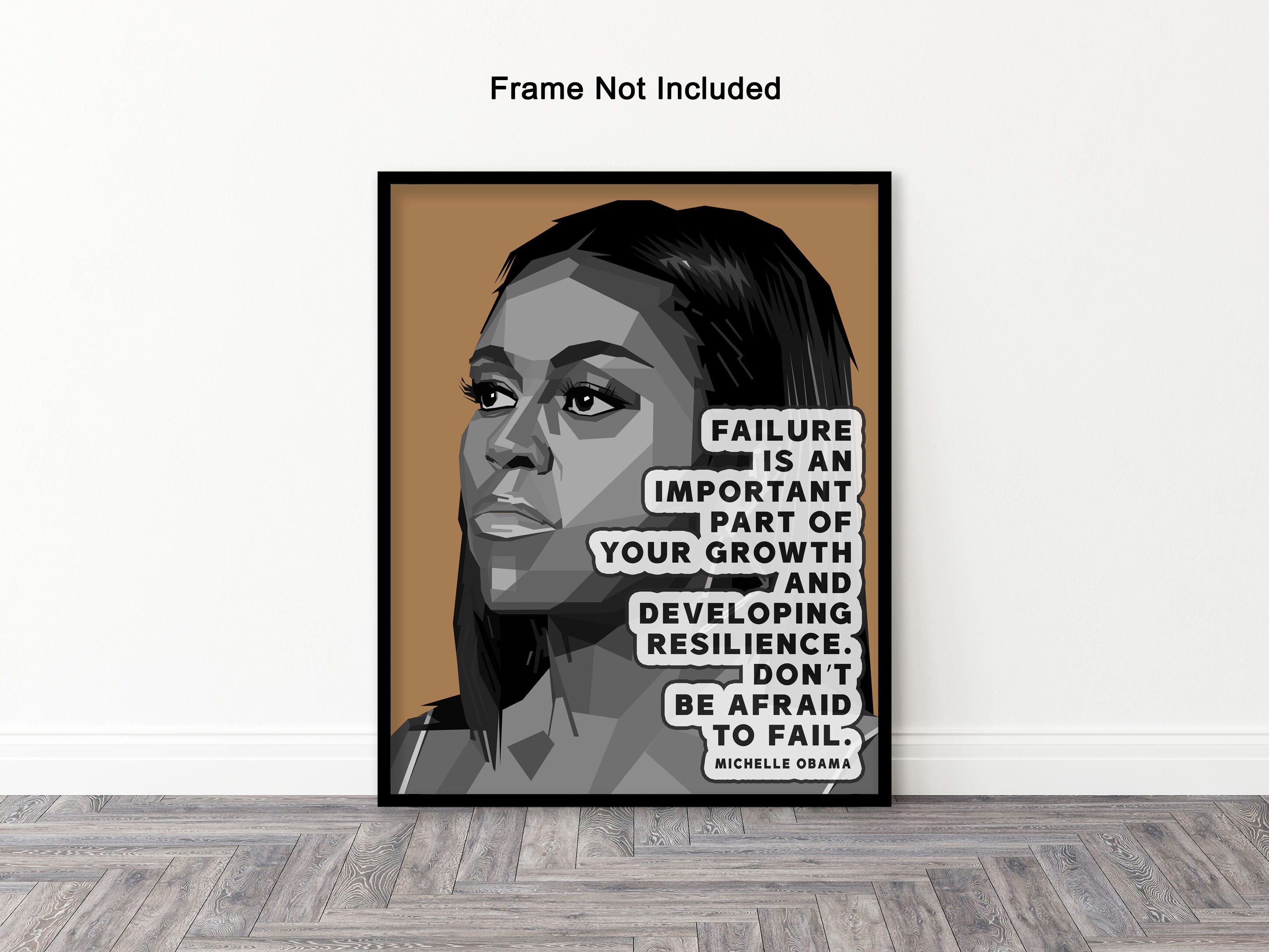 Don't Be Afraid to Fail Poster Michelle Obama Print Motivational Art ...