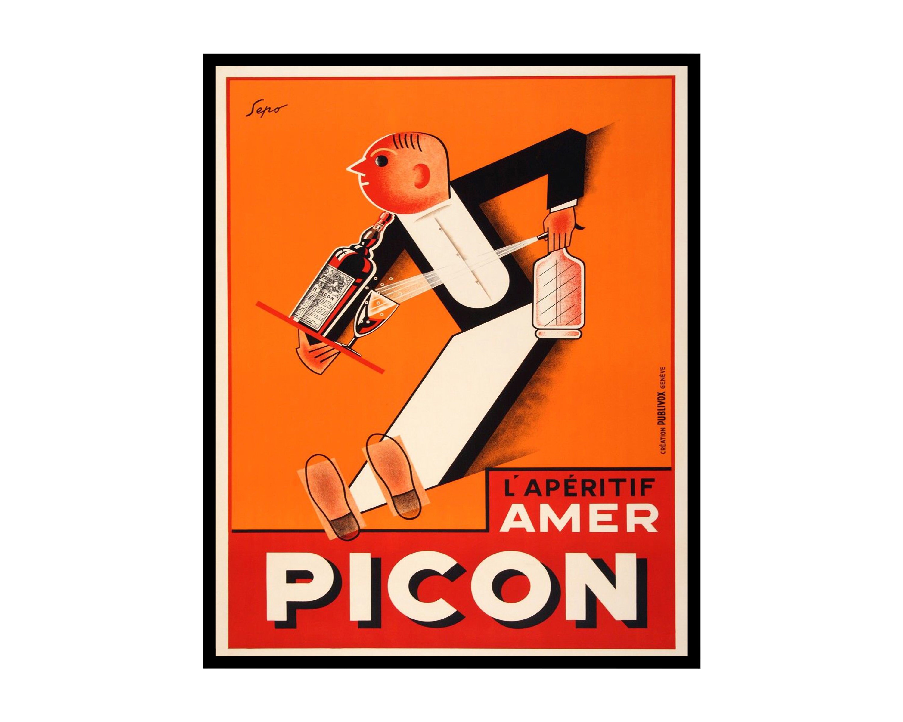 Vintage Picon Poster Retro Alcohol Print Food & Drink Art Classic Decor ...
