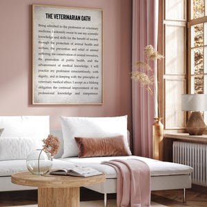 Veterinarian Oath Poster - Veterinary Medicine Art - Gift for ...